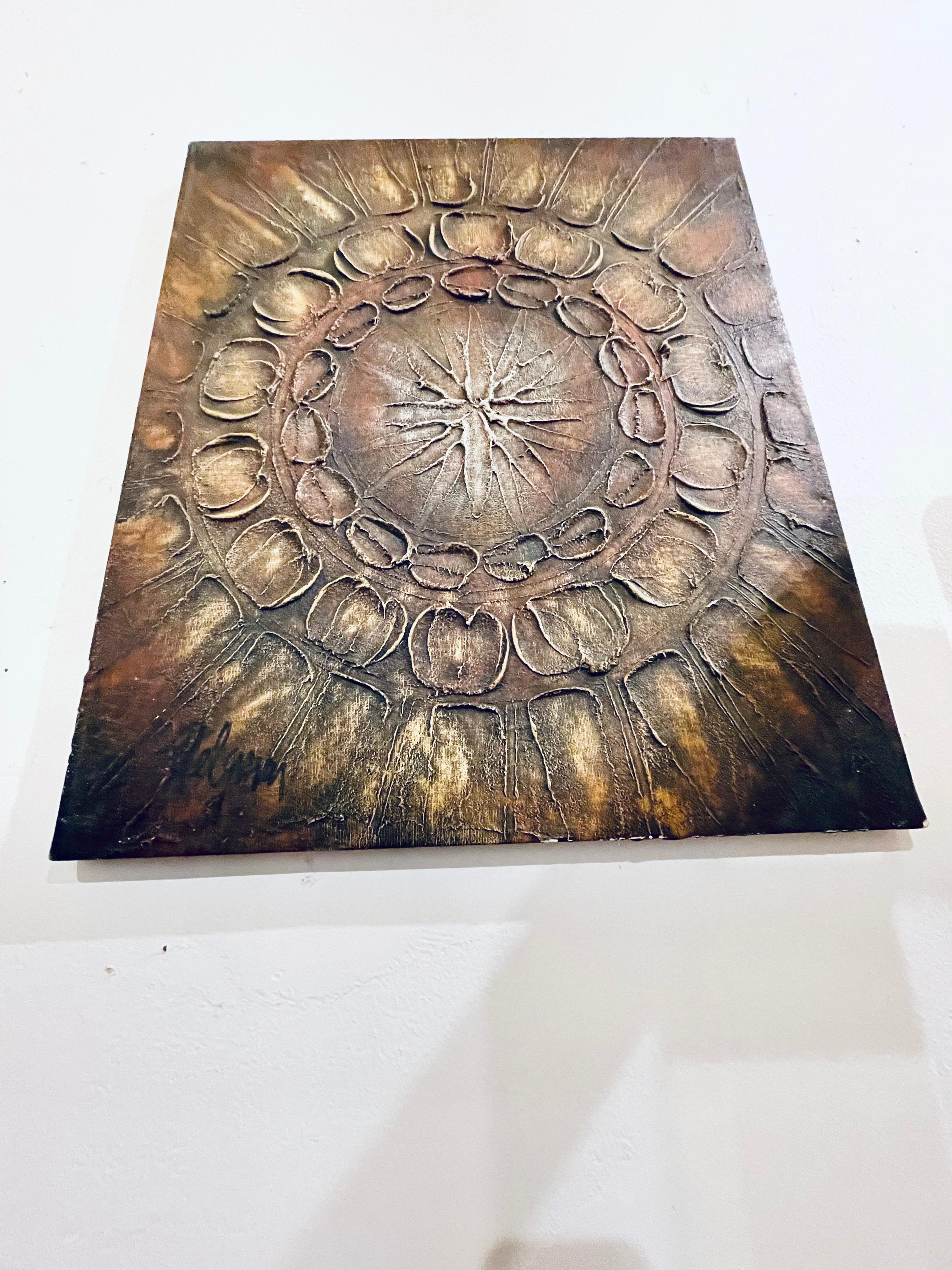 Brutalist Signed Original Abstract Palette Painting with COA For Sale ...