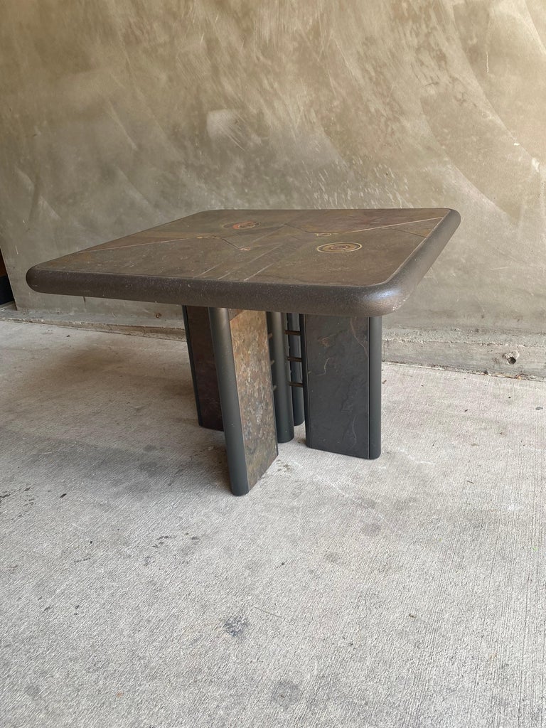 Brutalist Slate Tile Side or Cocktail Table, Belgium, 1970's For Sale ...