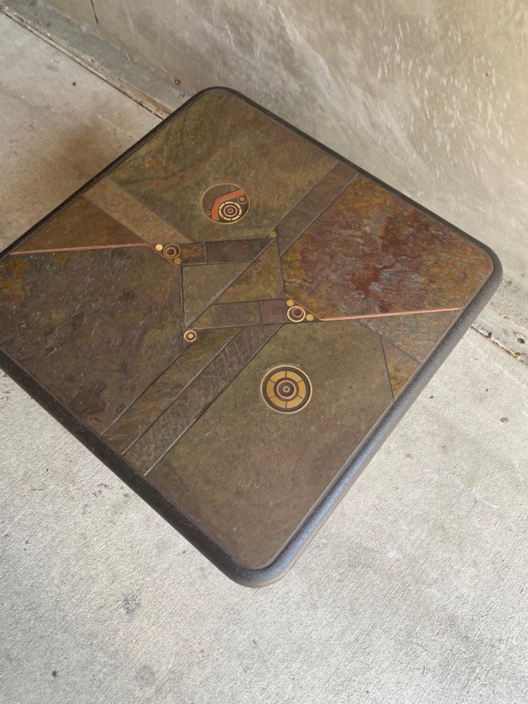 Brutalist Slate Tile Side or Cocktail Table, Belgium, 1970's For Sale ...