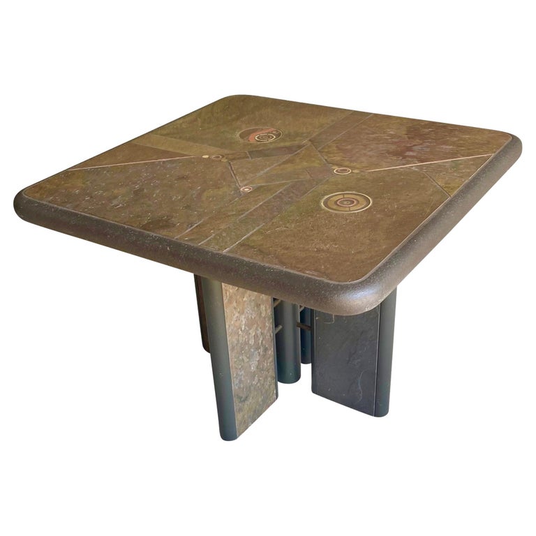 Brutalist Slate Tile Side or Cocktail Table, Belgium, 1970's For Sale ...