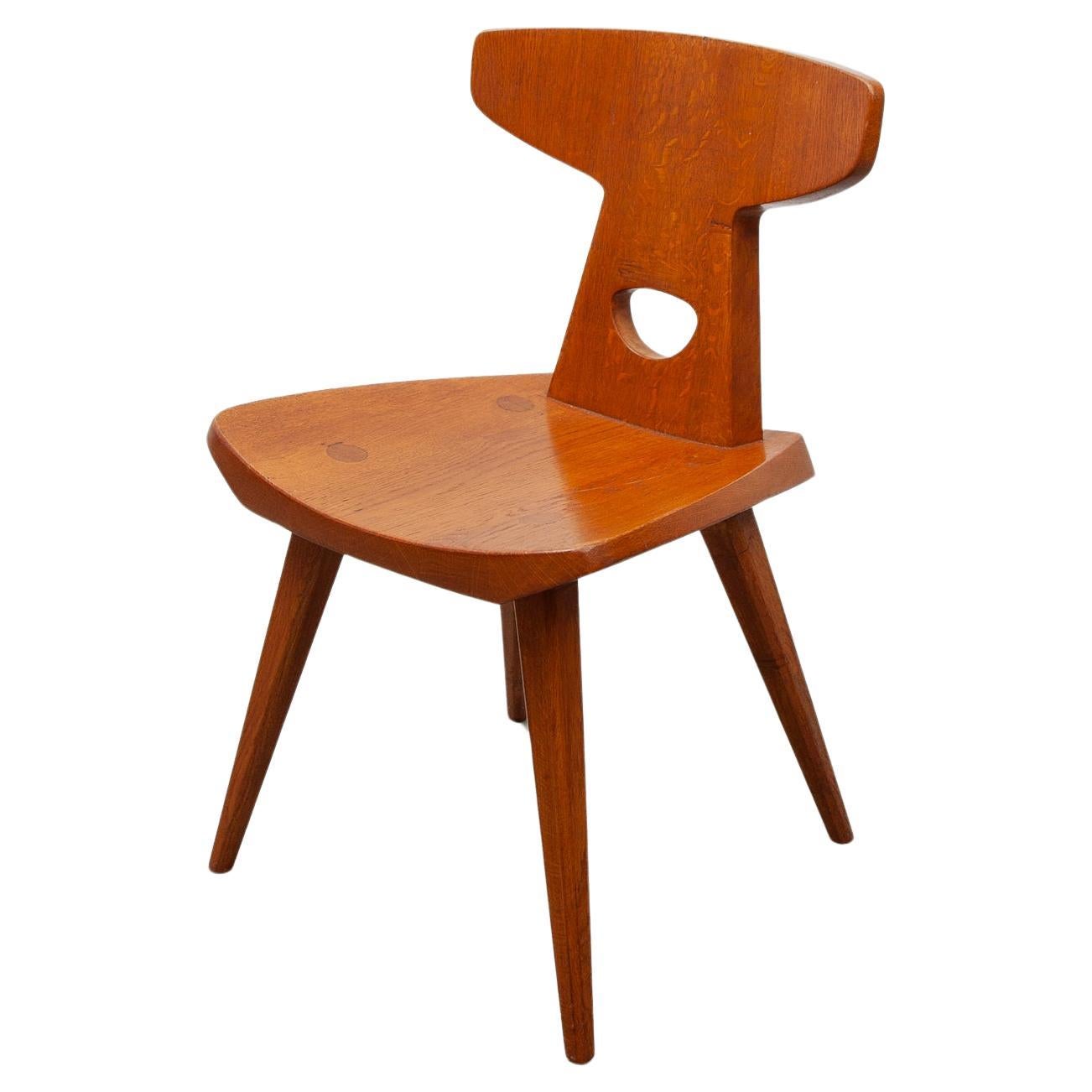 Brutalist Solid Chairs 1970s Set of Four. For Sale at 1stDibs