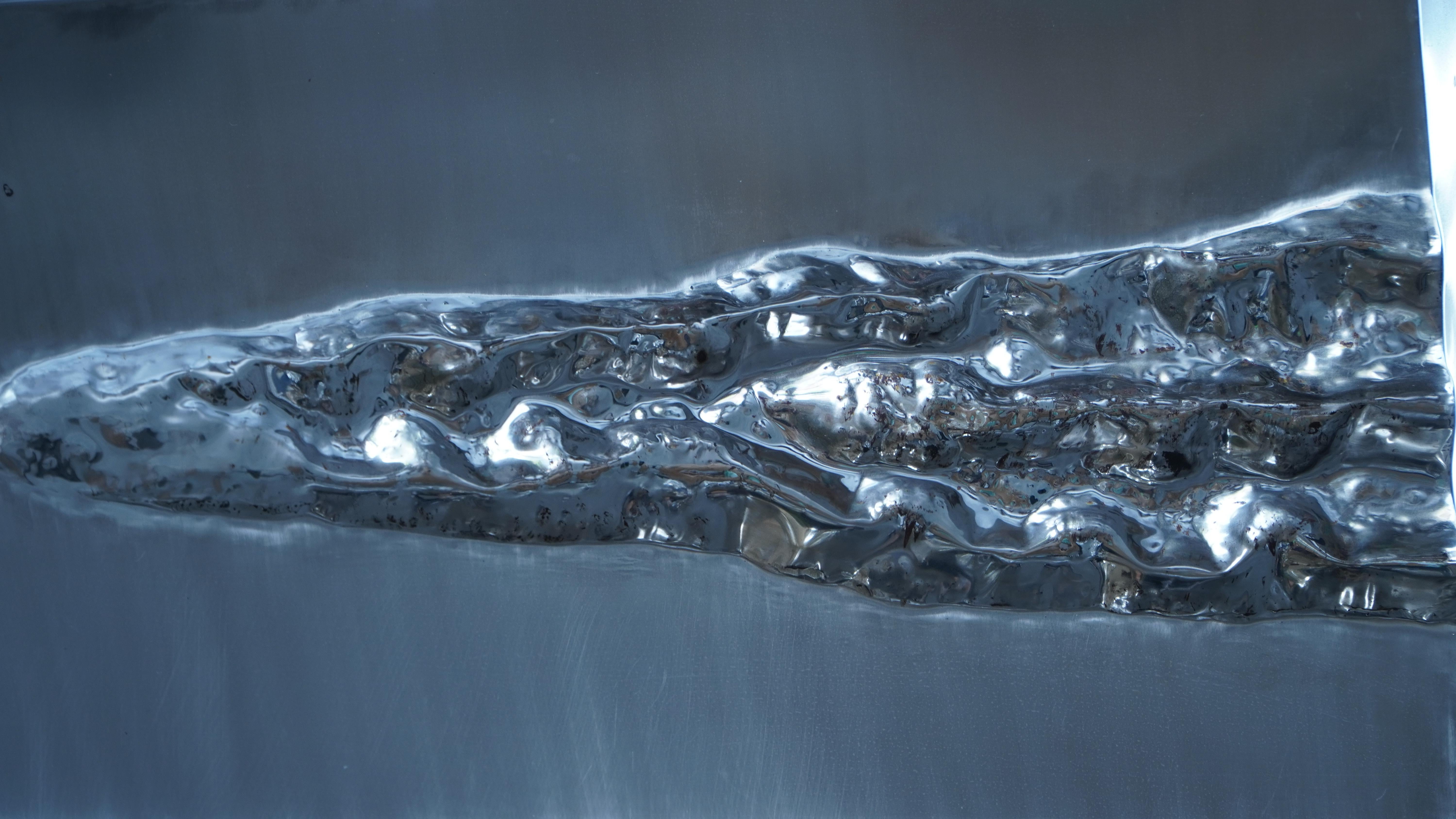 Brutalist Solid Stainless Steel Plinth Display Pedestal For Sale at 1stDibs