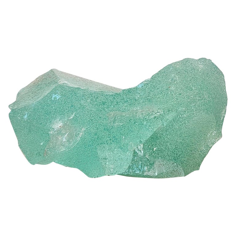 Brutalist Solid Textured Glass Monolith Paper Weight, France, 1970's ...