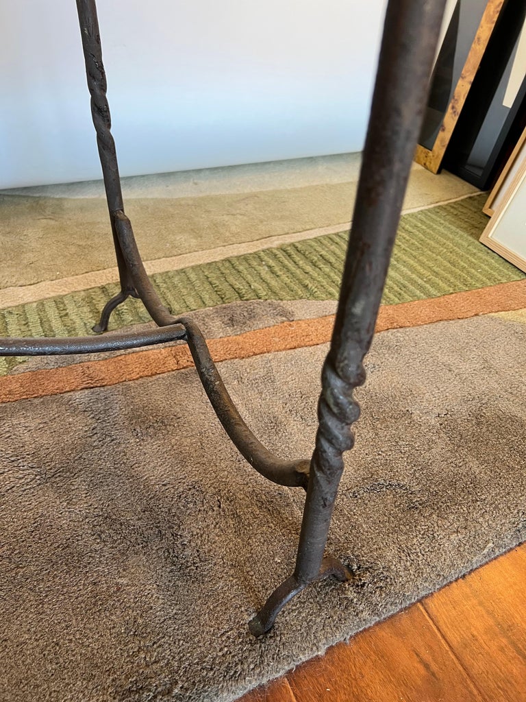 Brutalist Solid Walnut and Cast Iron Scalloped Console Table For Sale ...