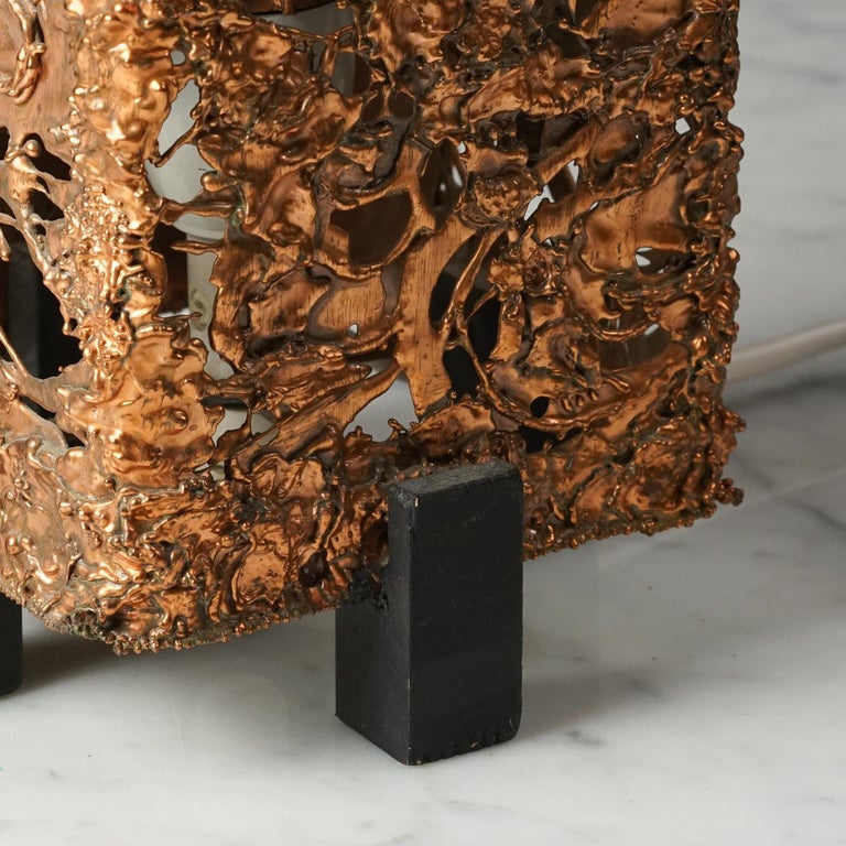 Brutalist Table Lamp by Aimo Tukiainen, 1960s, Finland For Sale at 1stDibs