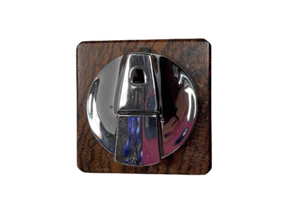 Brutalist "Varaflame Ambassador" Zebra Wood Table Lighter Ronson at 1stDibs