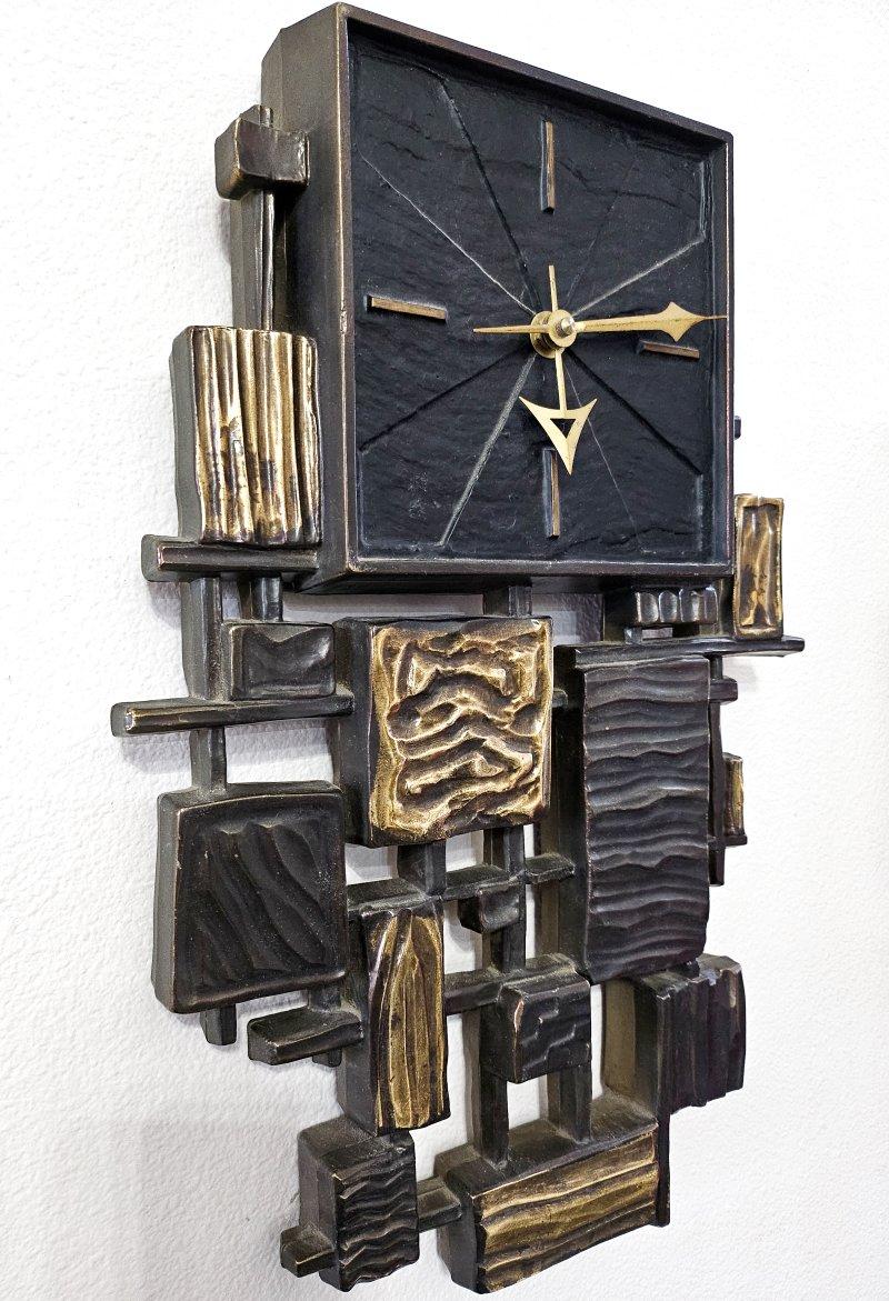 Brutalist Wall Clock by Syroco - vintage, mid-century modern. CLOSING ...
