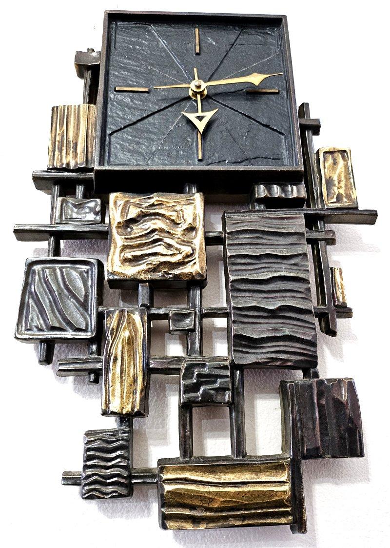 Brutalist Wall Clock by Syroco - vintage, mid-century modern. CLOSING ...
