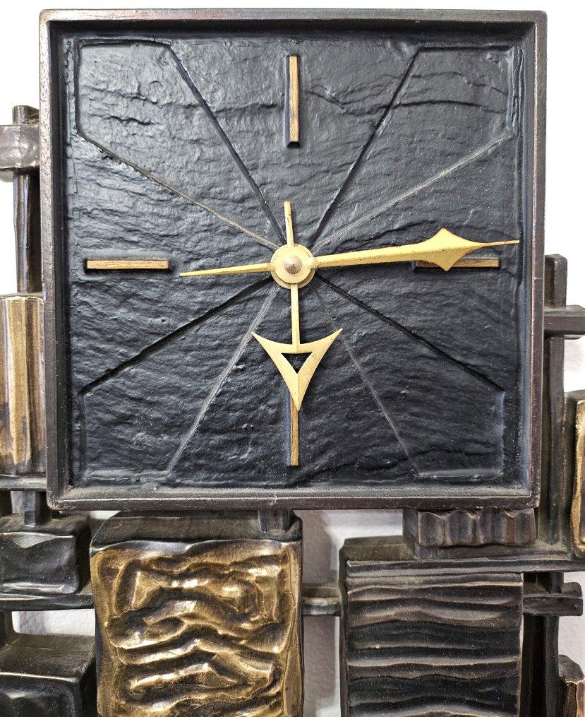 Brutalist Wall Clock by Syroco - vintage, mid-century modern. CLOSING ...