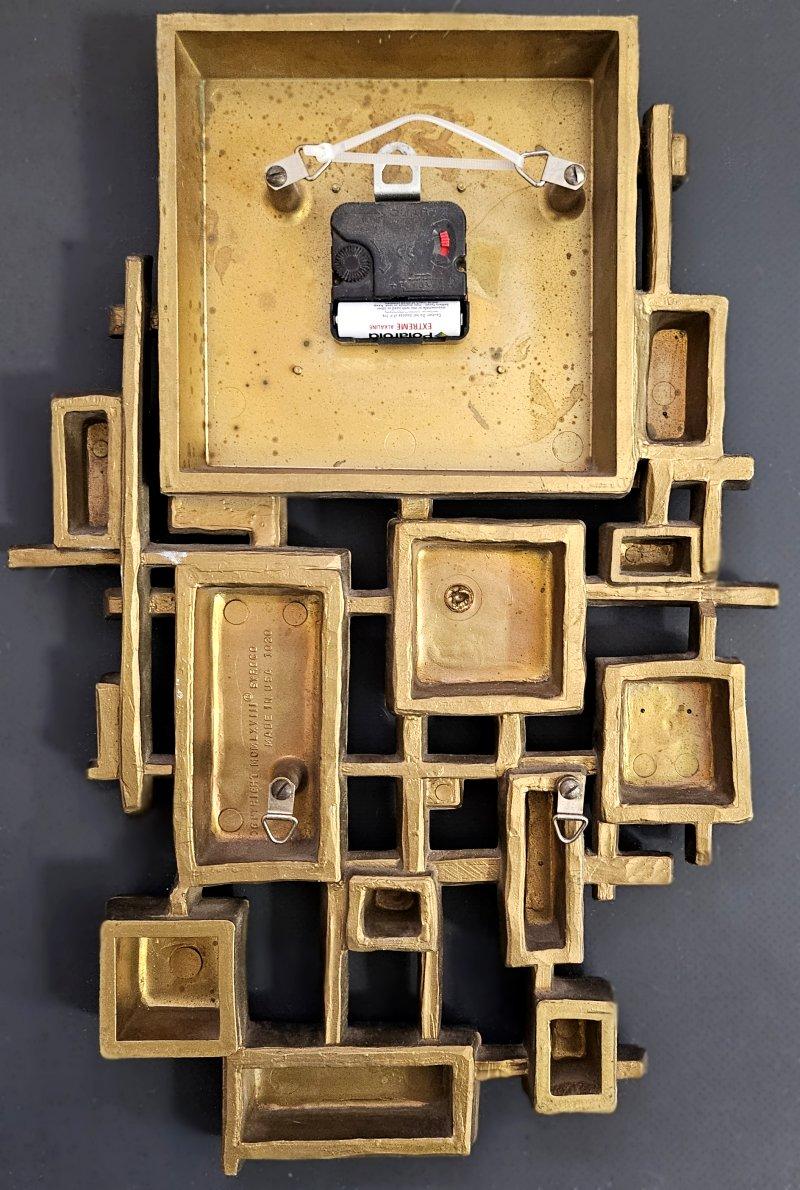 Brutalist Wall Clock by Syroco - vintage, mid-century modern. CLOSING ...
