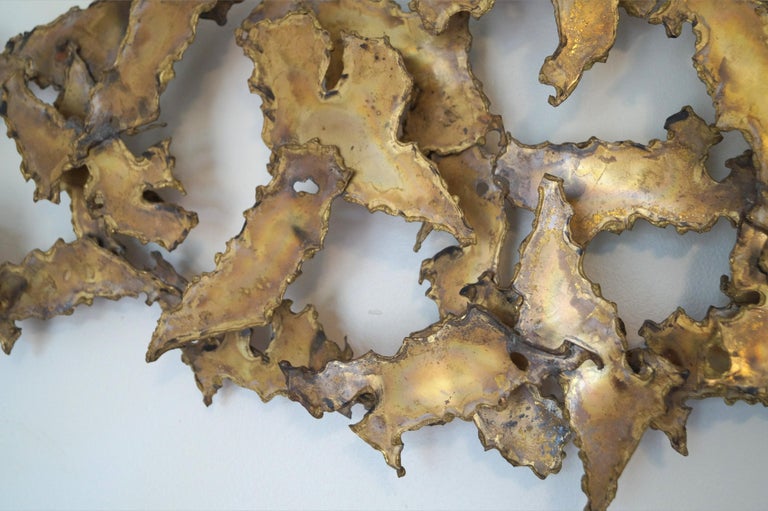 Brutalist Wall Sculpture in the Manner of Curtis C. Jere or Silas ...