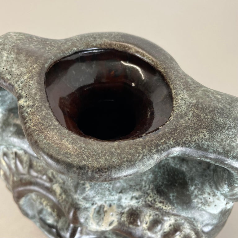 Brutalist WGP Pottery Fat Lava Multi-Color "305" Vase Object by Ruscha ...