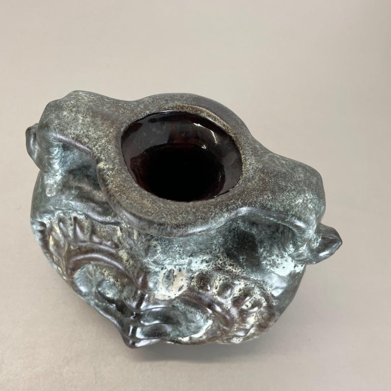 Brutalist WGP Pottery Fat Lava Multi-Color "305" Vase Object by Ruscha ...