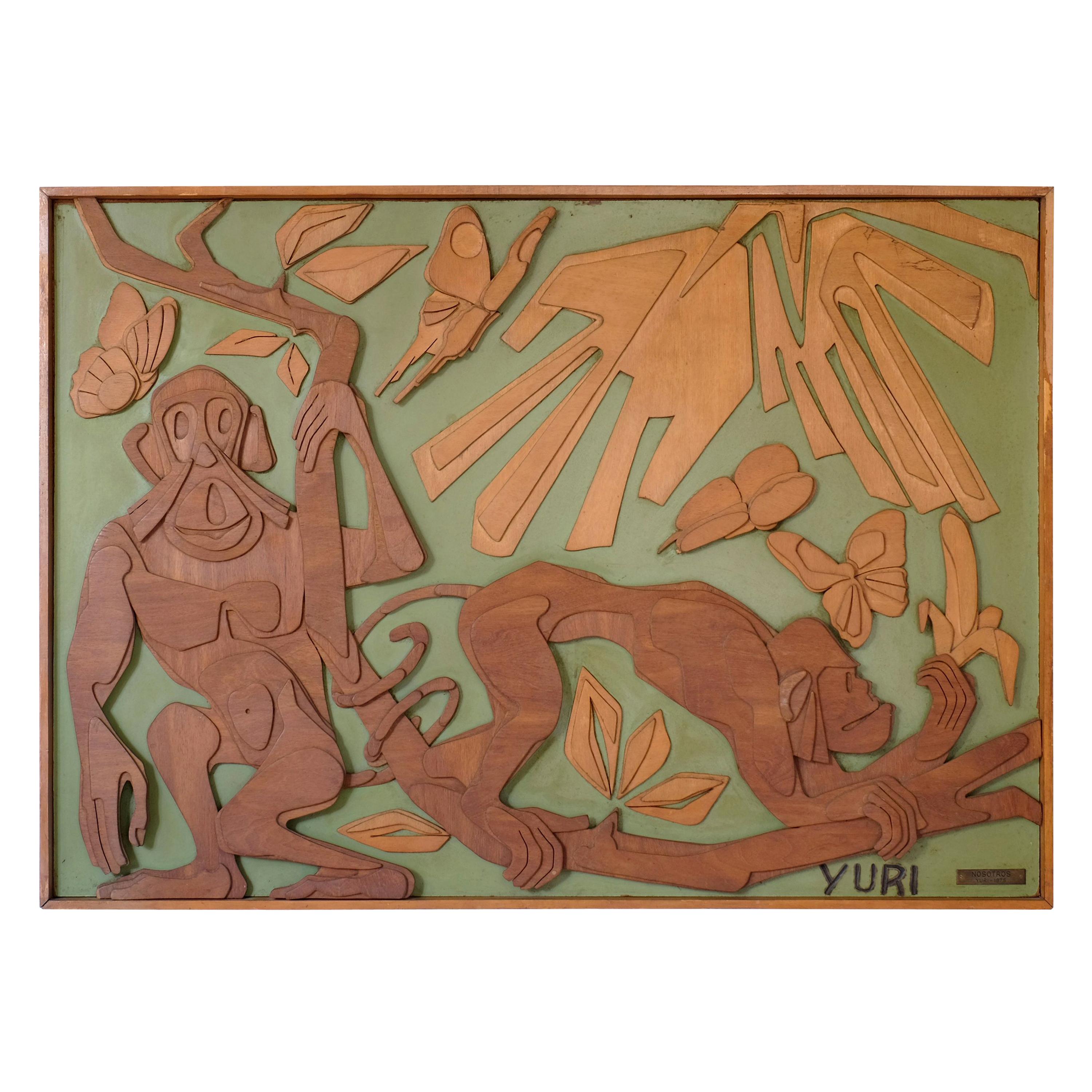 Brutalist Wall Sculpture at 1stDibs