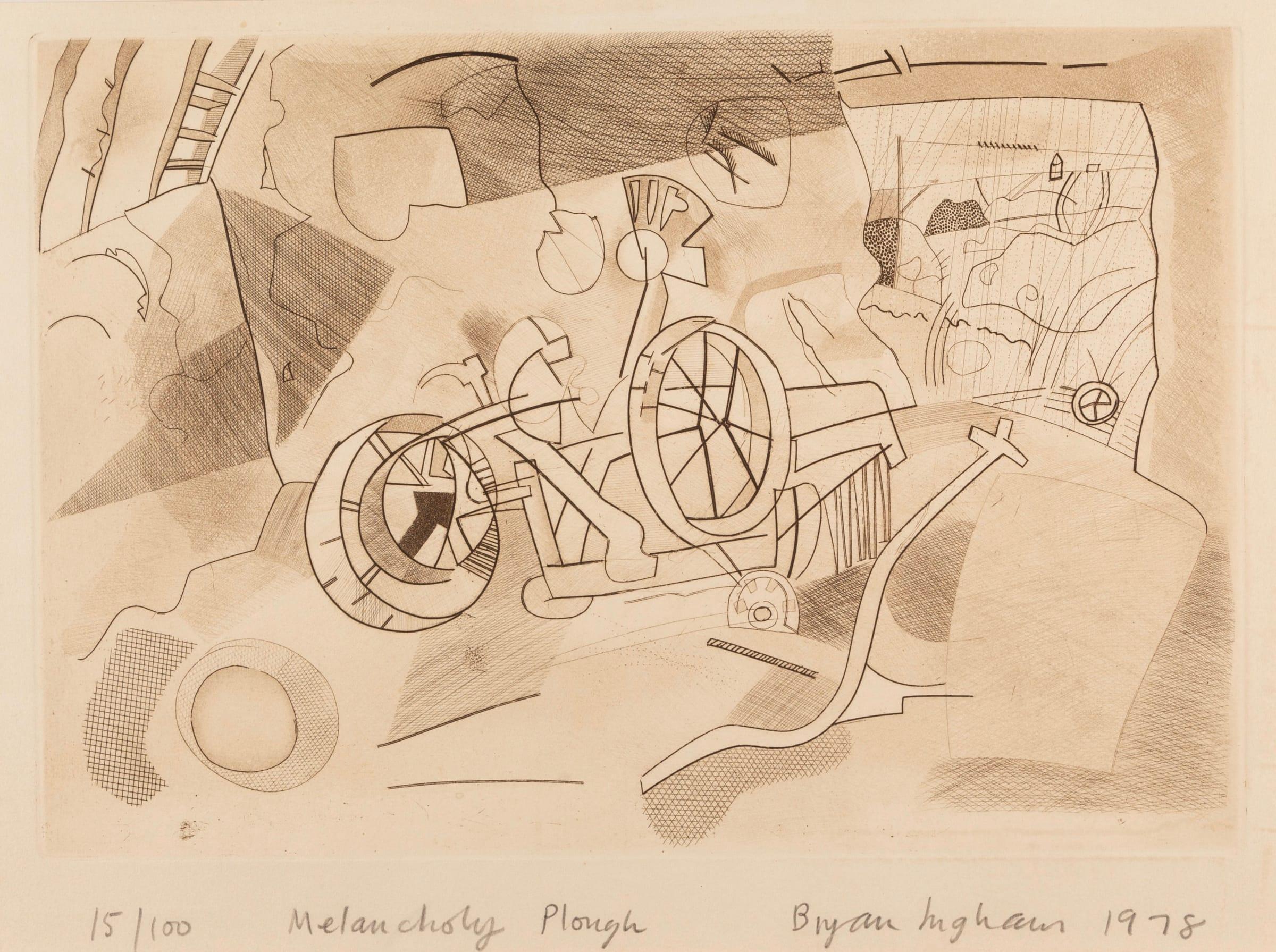 Bryan Ingham - Melancholy Plough by Bryan Ingham, 1978 For Sale at 1stDibs