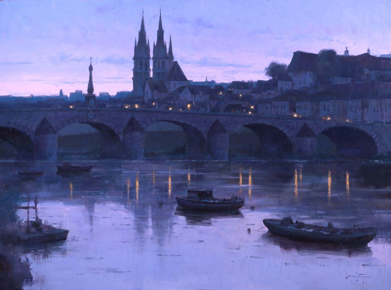 Bryan Mark Taylor - "Evening Lights of the Loire Valley" Oil Painting ...