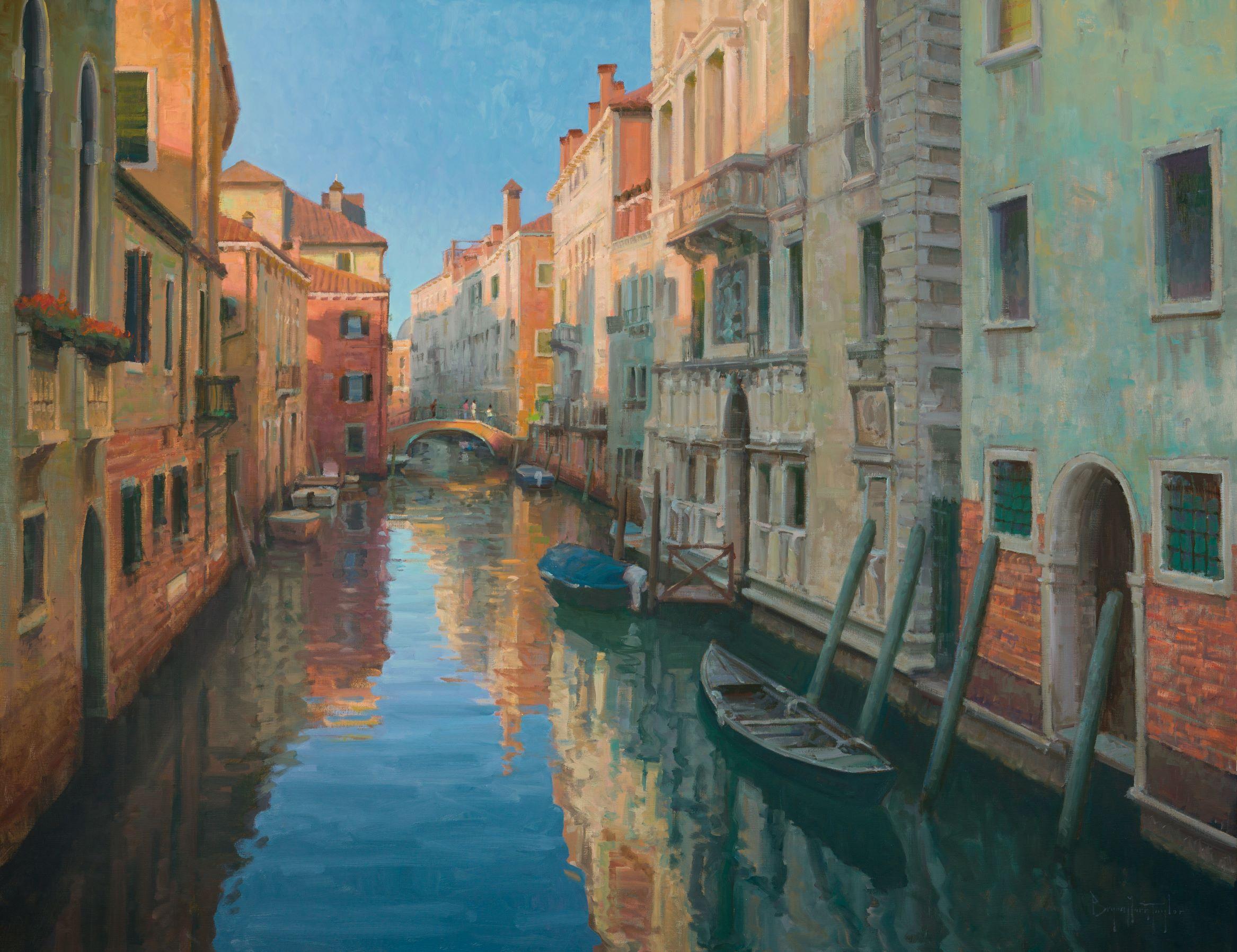 Bryan Mark Taylor - "Evening Walk in Venice" Oil Painting For Sale at ...