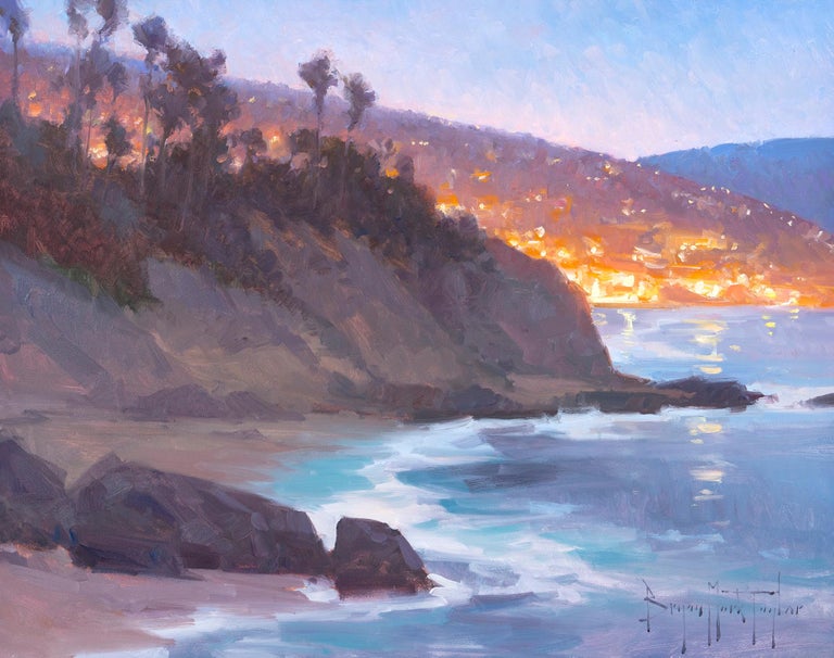 Bryan Mark Taylor - "Main Beach Evening Glow" Modern Impressionist California Seascape For Sale ...