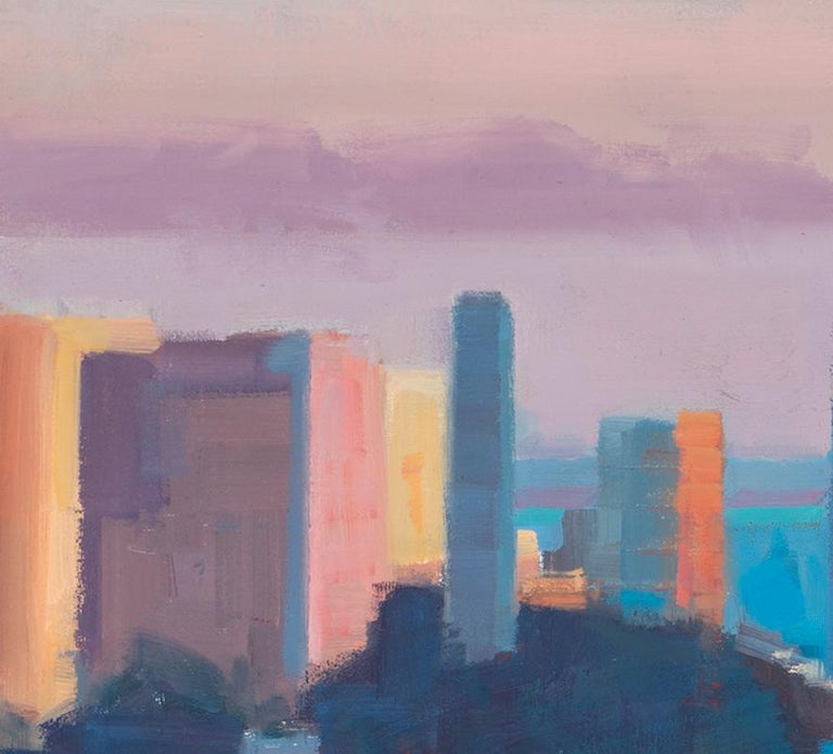 Bryan Mark Taylor - Modern Impressionist Cityscape "Bay City Skyline ...