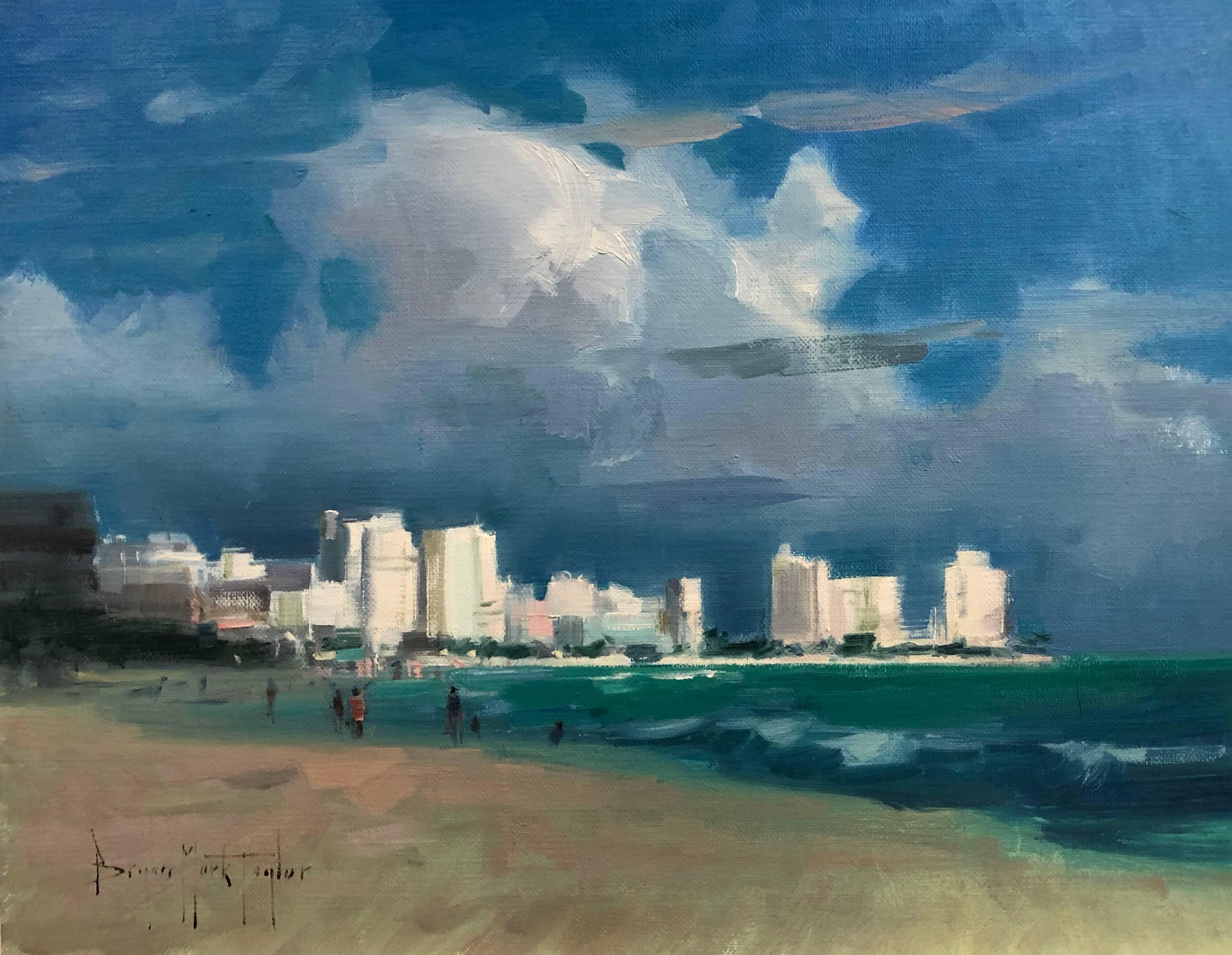 Bryan Mark Taylor - Modern Impressionist Seascape "Cancun Coastline ...