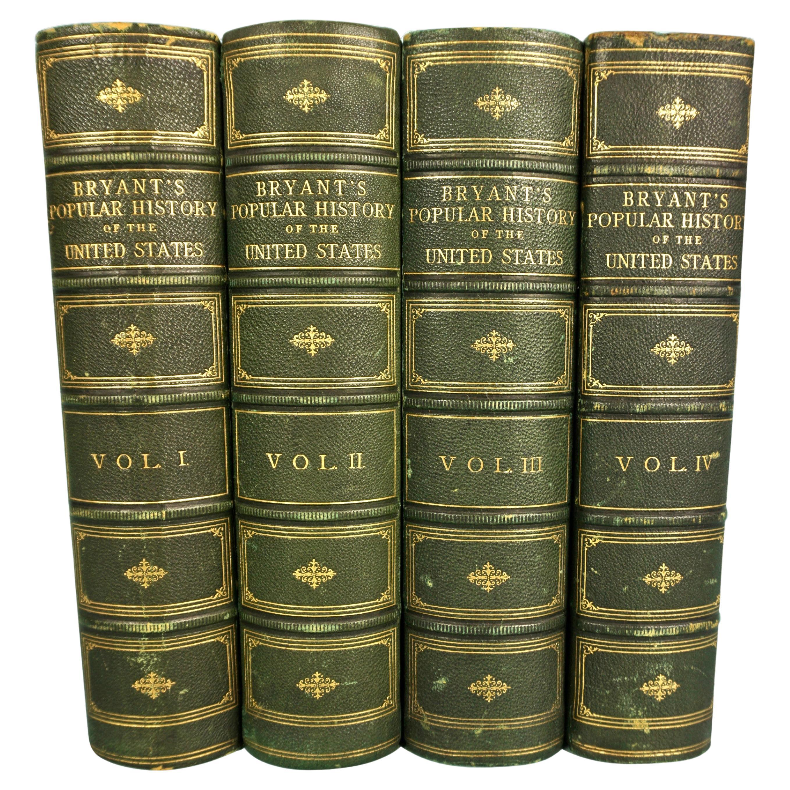 Bryant's Popular History of the United States In 4 Leather Bound ...