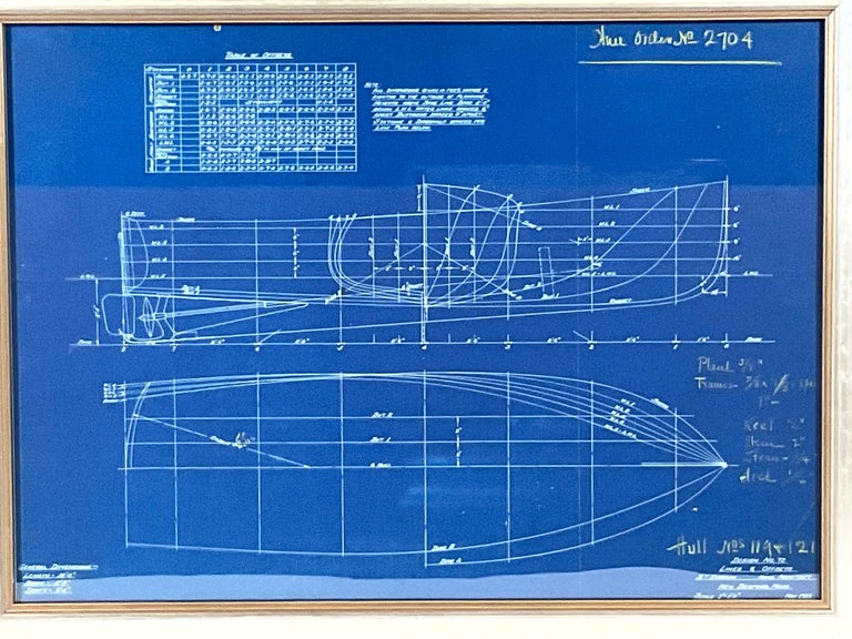 B.T. Dobson Boat Blueprint Design No. 72 For Sale at 1stDibs