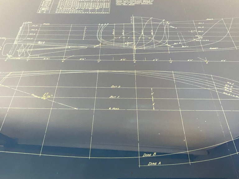 B.T. Dobson Boat Blueprint Design No. 72 For Sale at 1stDibs