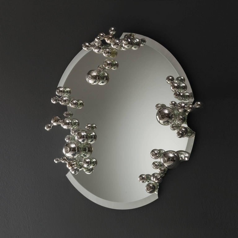 Bubble Mirror in Handblown Borosilicate Glass For Sale at 1stDibs