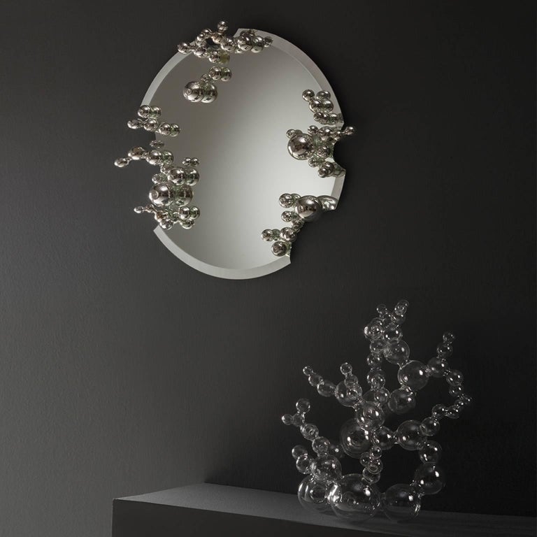 Bubble Mirror in Handblown Borosilicate Glass For Sale at 1stDibs