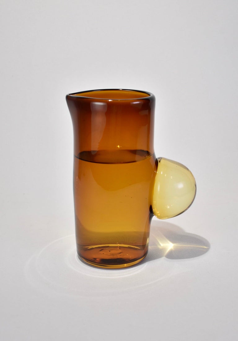 Bubble Pitcher in Amber For Sale at 1stDibs