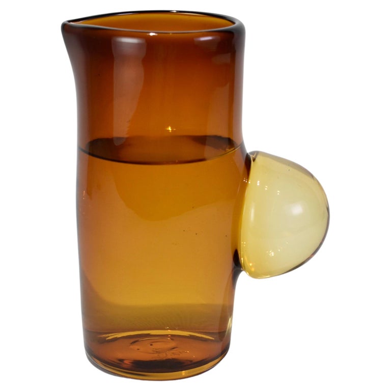 Bubble Pitcher in Amber For Sale at 1stDibs
