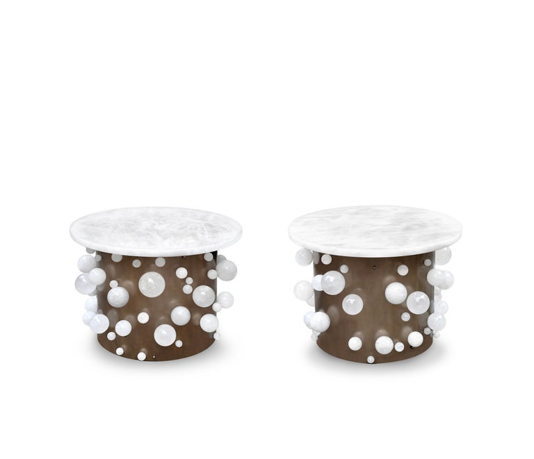 Bubble Rock Crystal Cocktail Tables by Phoenix For Sale at 1stDibs