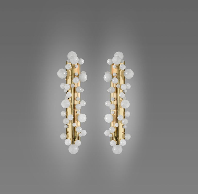 Bubble Rock Crystal Sconces by Phoenix For Sale at 1stDibs
