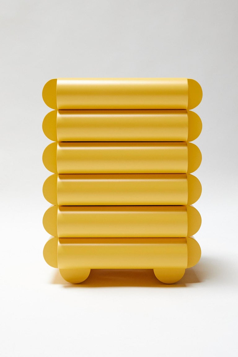Bubble Beistelltisch Kommode in Buttery Gelb von Steven Bukowski im ...