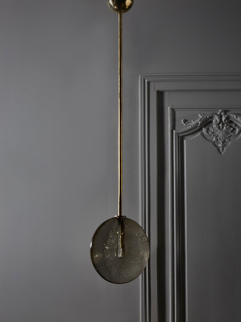 Bubbled Glass Round Suspension For Sale at 1stDibs