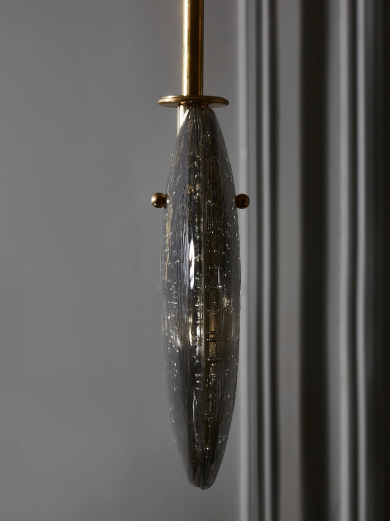 Bubbled Glass Round Suspension For Sale at 1stDibs
