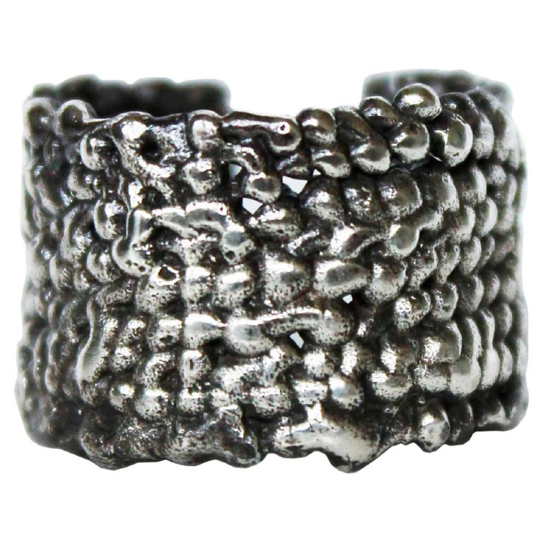 Bubbles Chunky Ring Oxidised For Sale at 1stDibs