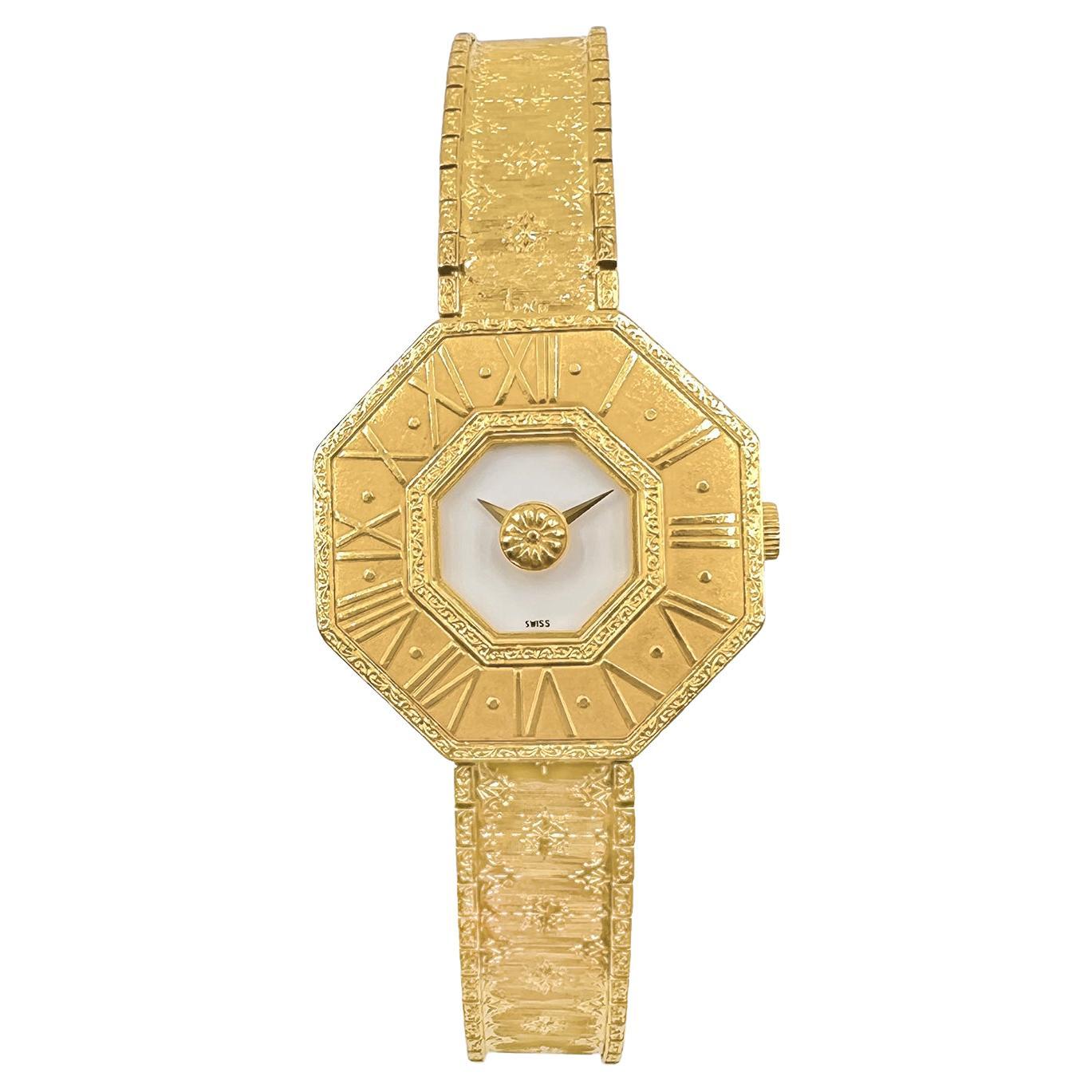 Buccellati 18k Yellow Gold Oktachron Bracelet Wristwatch For Sale at ...