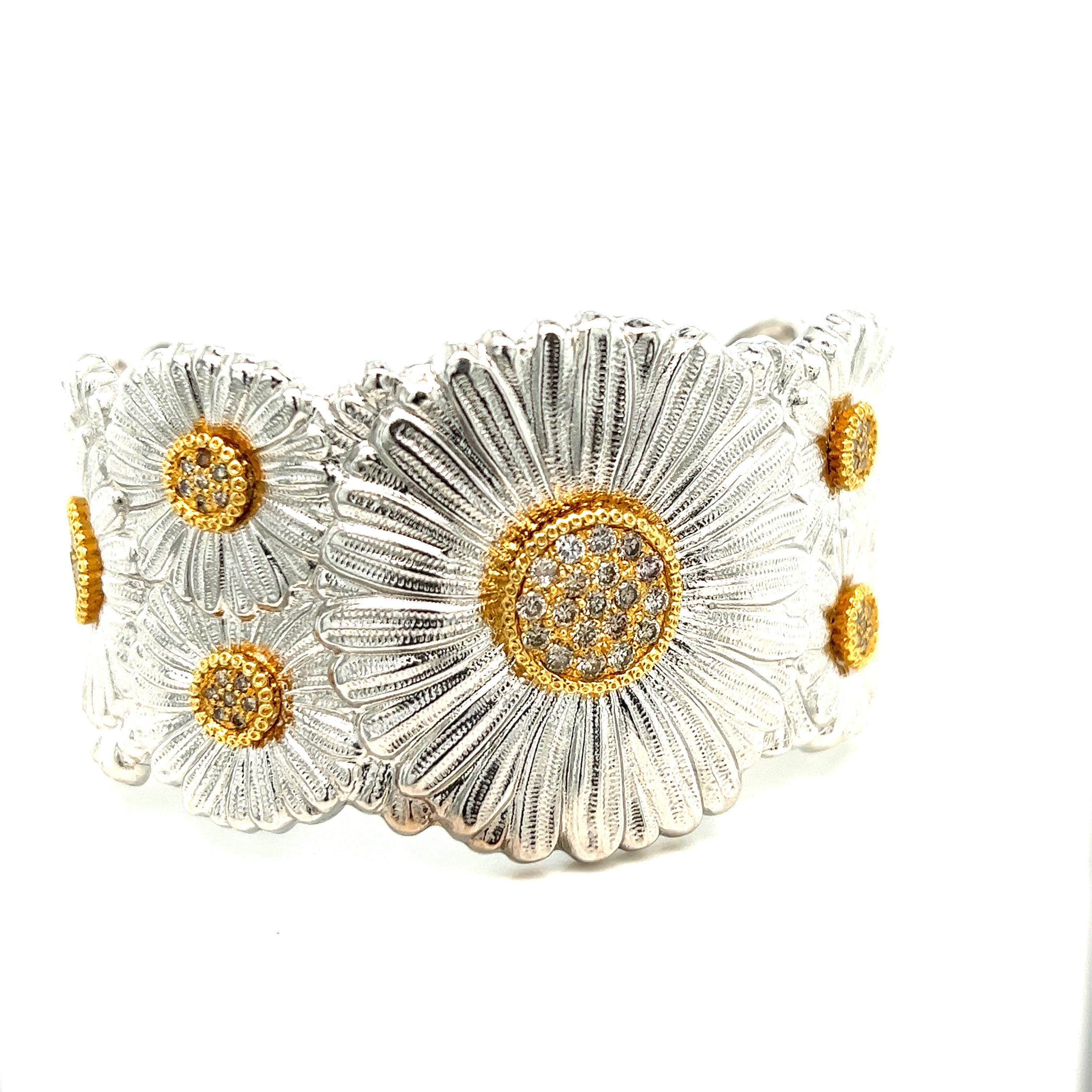 Buccellati Blossoms Diamond Cuff Bracelet at 1stDibs | buccellati ...