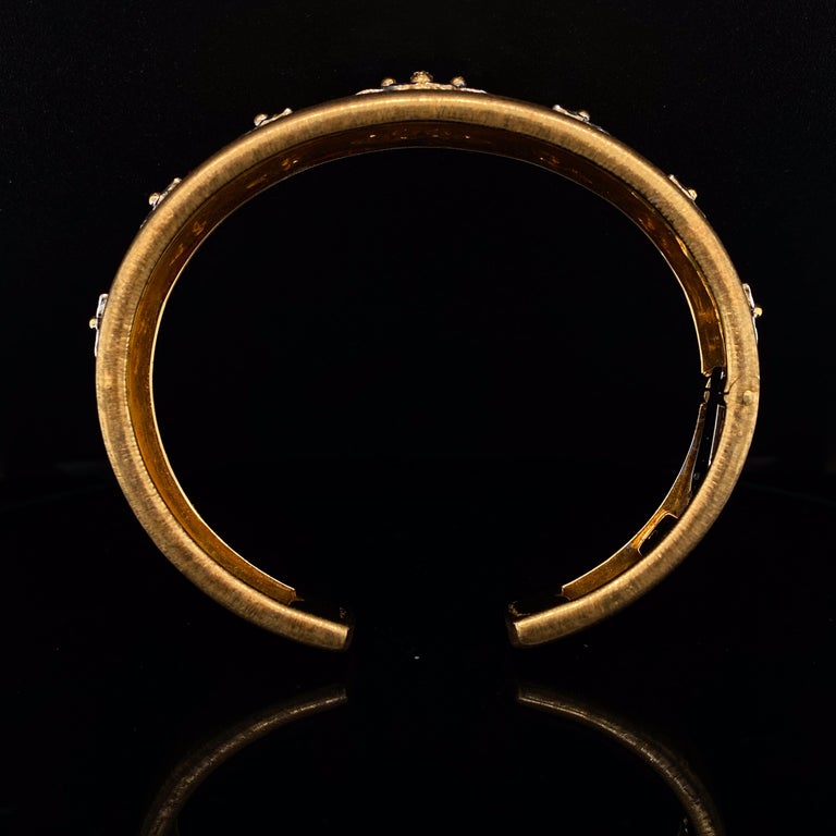 Buccellati Diamond Set 18 Karat Yellow Gold Bangle at 1stDibs | gold ...