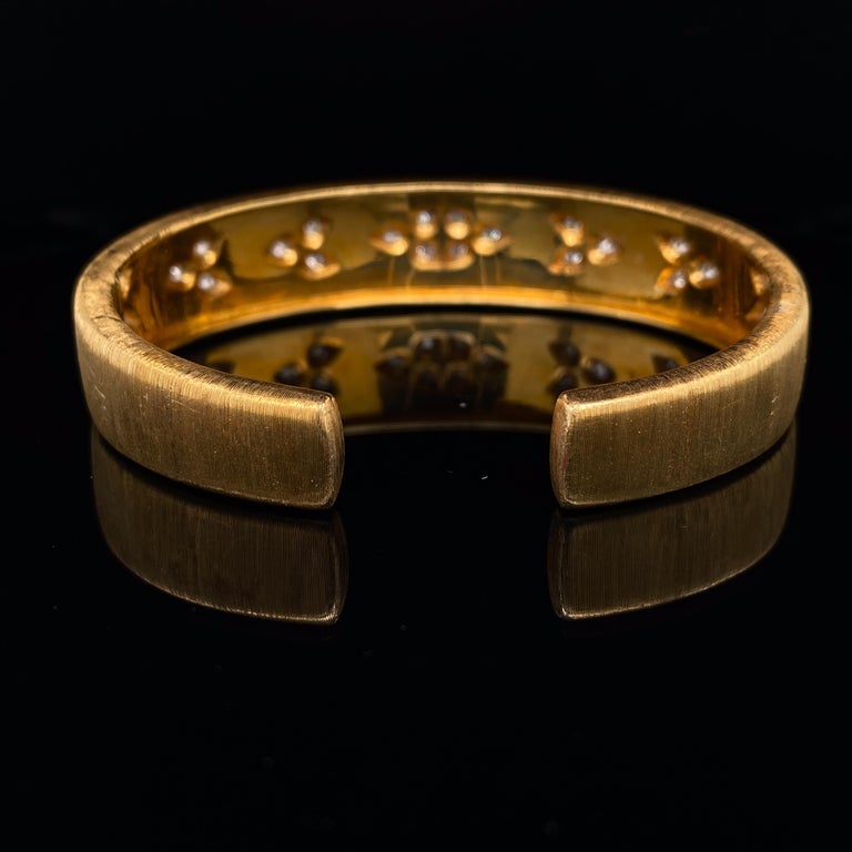 Buccellati Diamond Set 18 Karat Yellow Gold Bangle at 1stDibs | gold ...