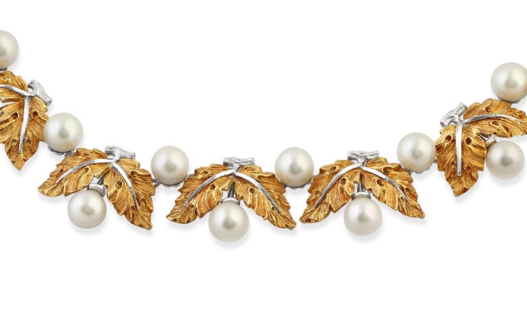 Buccellati, Gold and Pearl Necklace For Sale at 1stDibs