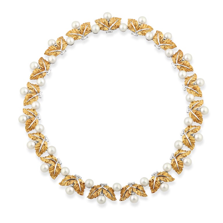 Buccellati, Gold and Pearl Necklace For Sale at 1stDibs