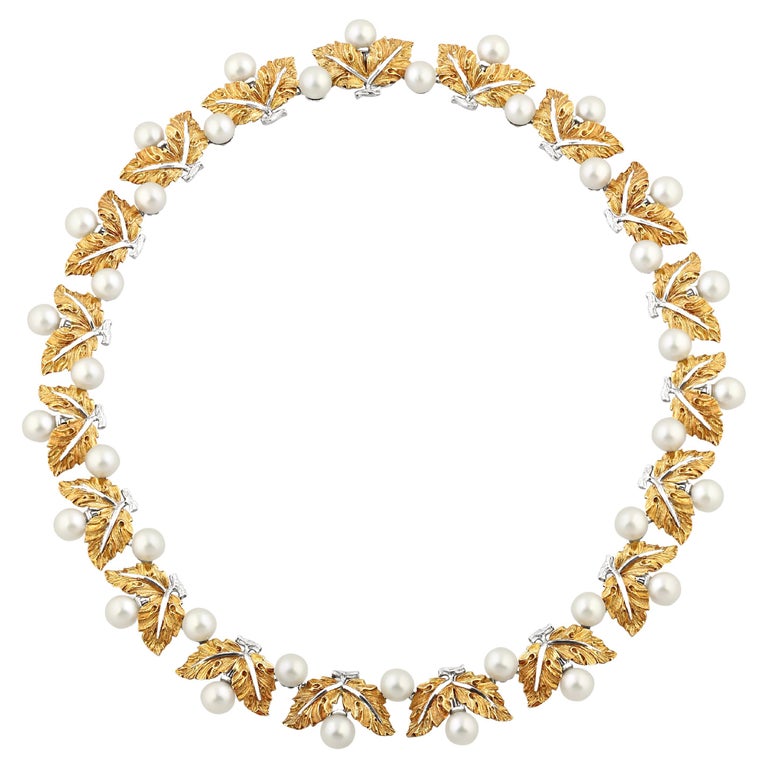 Buccellati, Gold and Pearl Necklace For Sale at 1stDibs