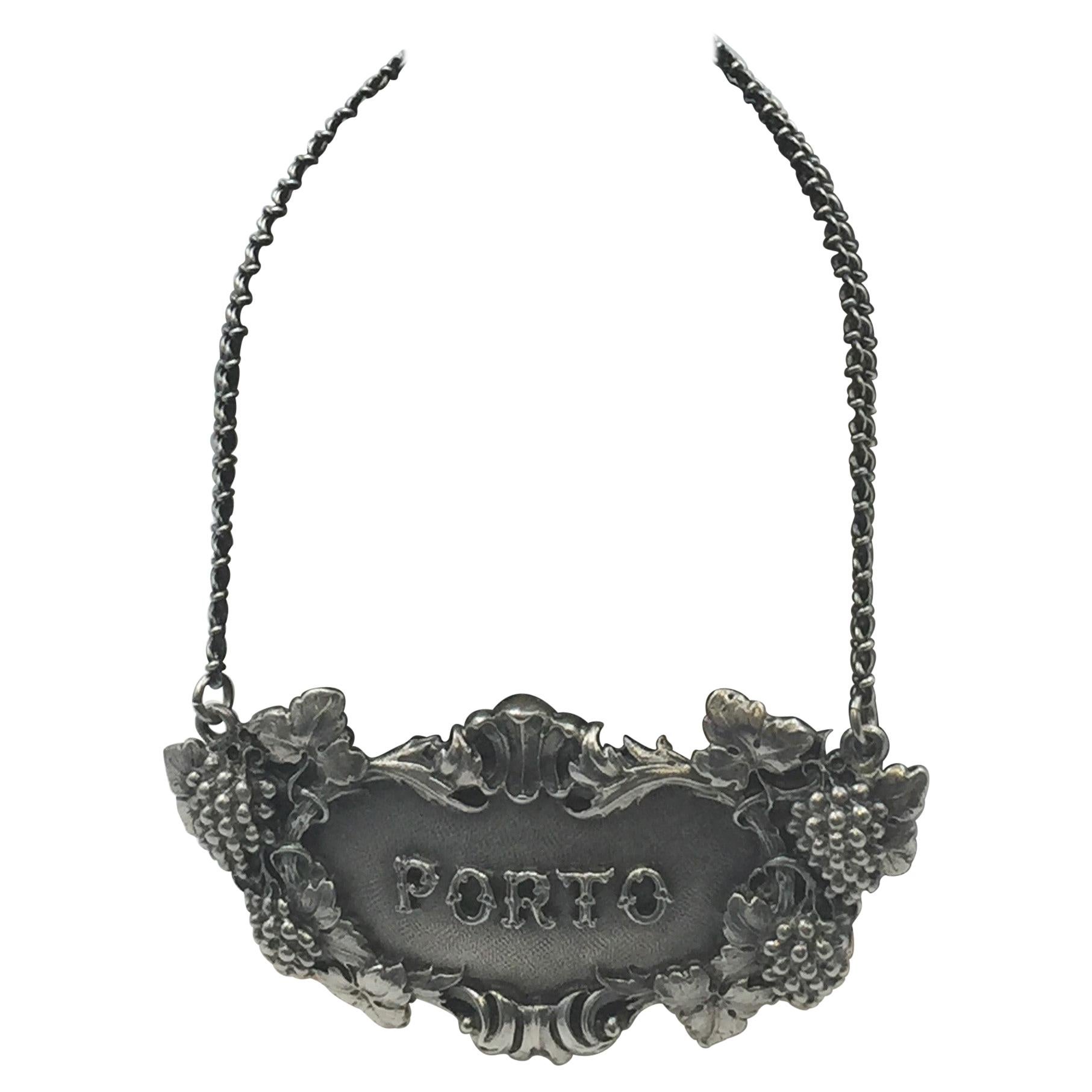 Fox Sterling Silver "Whisky" Label at 1stDibs