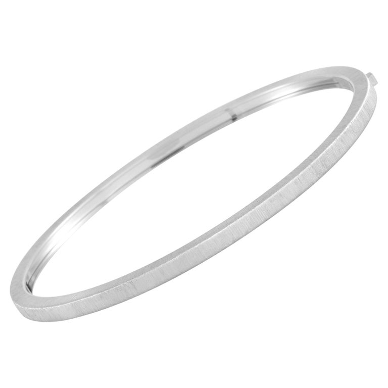 Buccellati Macri 18K White Gold Bangle Bracelet For Sale at 1stDibs
