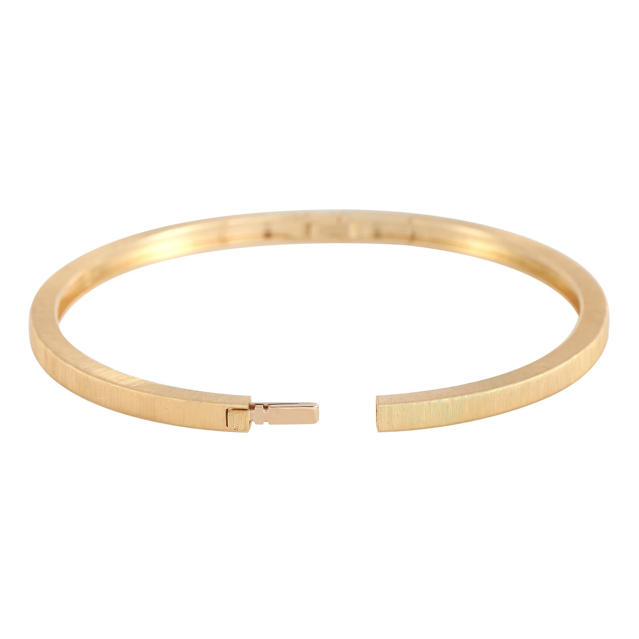Buccellati Macri 18K Yellow Gold Bangle Bracelet at 1stDibs ...