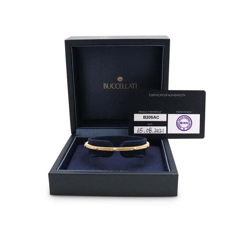 Buccellati 'Macri Classica' Yellow Gold Diamond Bracelet at 1stDibs