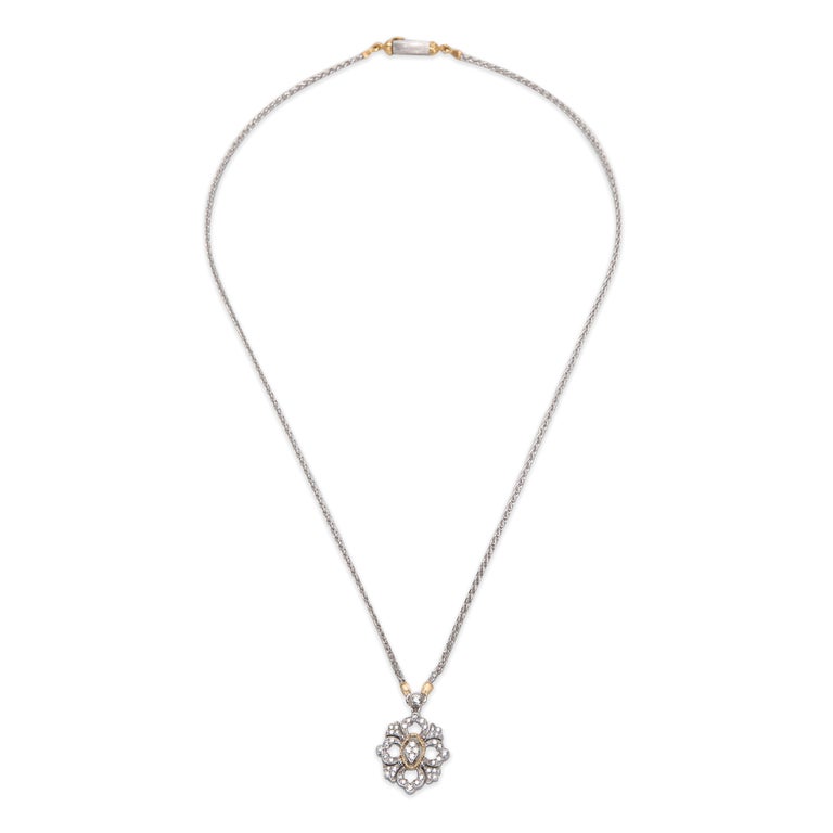 Buccellati Opera Full Pav̩ Small Pendant in 18 Karat Gold '0.16 Carat ...