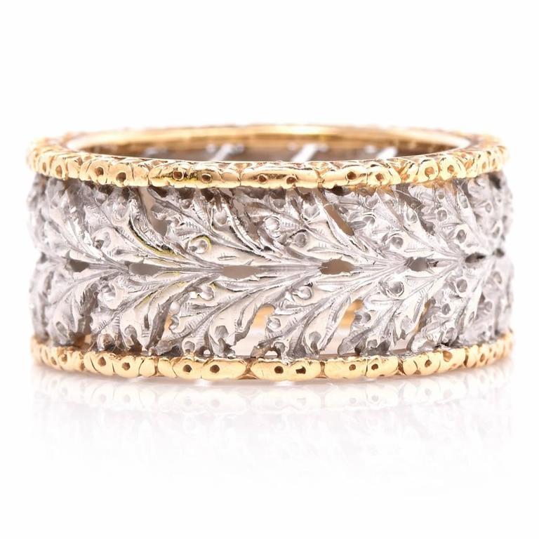 Buccellati Ramage 18 Karat Gold Band Ring at 1stDibs